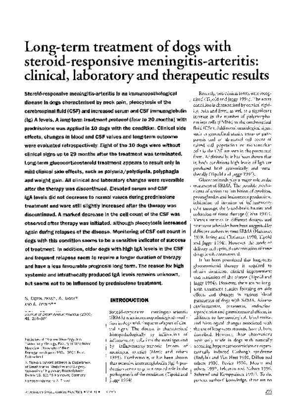 How Is Meningitis In Dogs Treated