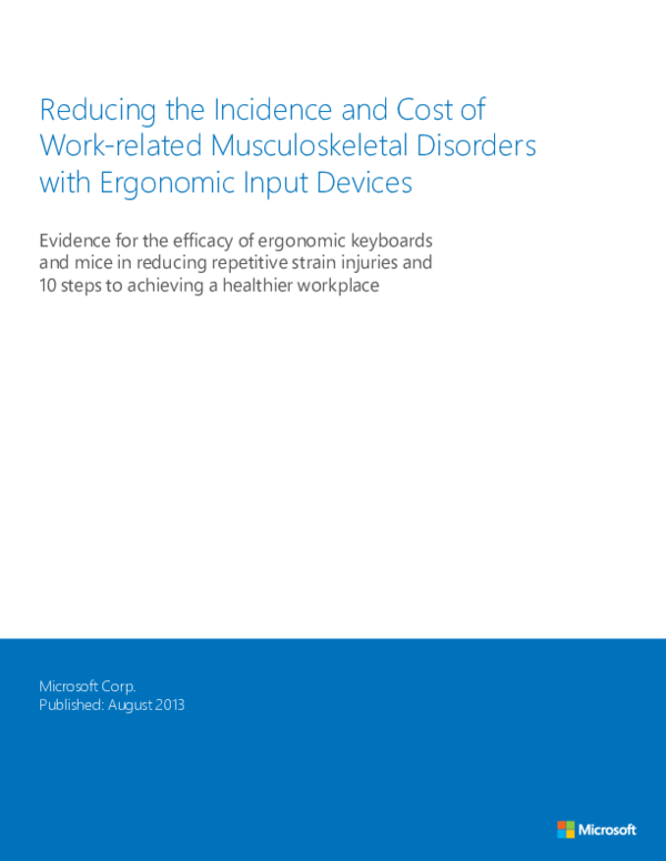 (PDF) Evidence for the efficacy of ergonomic keyboards and mice in ...