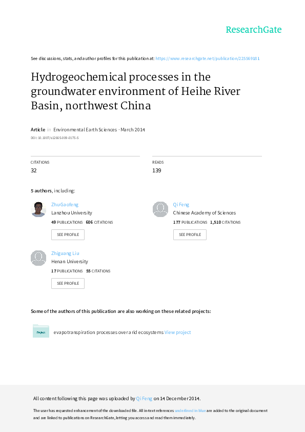 Pdf Hydrogeochemical Processes In The Groundwater Environment Of Muktsar Punjab Conventional
