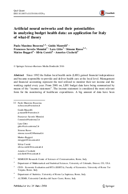 (PDF) Artificial neural networks and their potentialities in analyzing budget health data: an ...