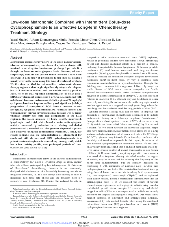 (PDF) Low-Dose Metronomic Combined With Intermittent Bolus-Dose ...