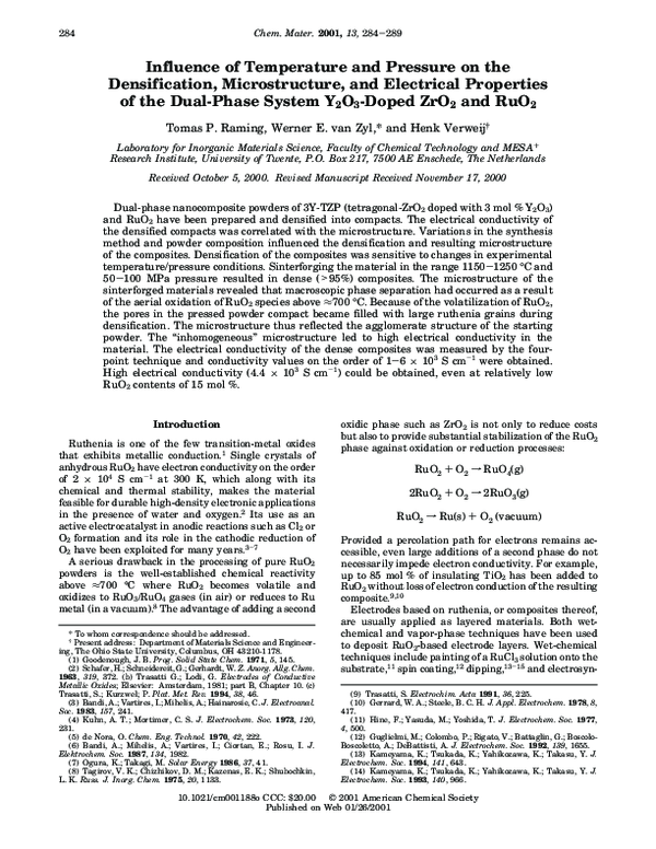 (PDF) Influence of Temperature and Pressure on the Densification ...