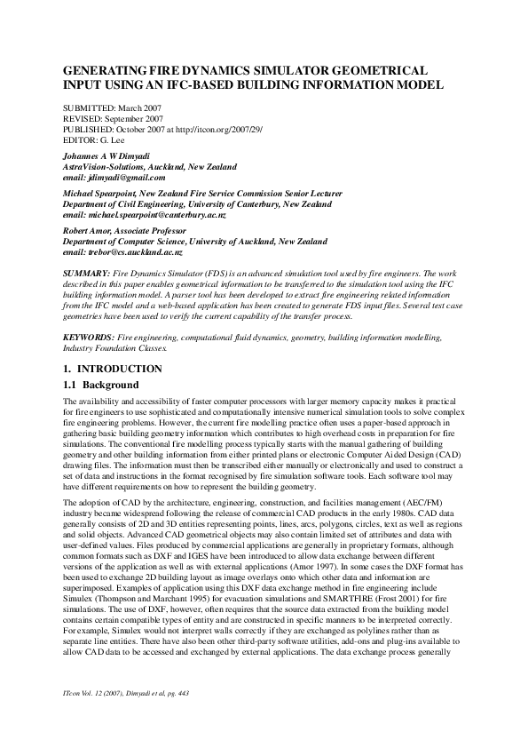 (PDF) Generating fire dynamics simulator geometrical input using an IFC ...
