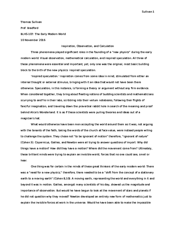 (DOC) Inspiration, Observation and Calculation
