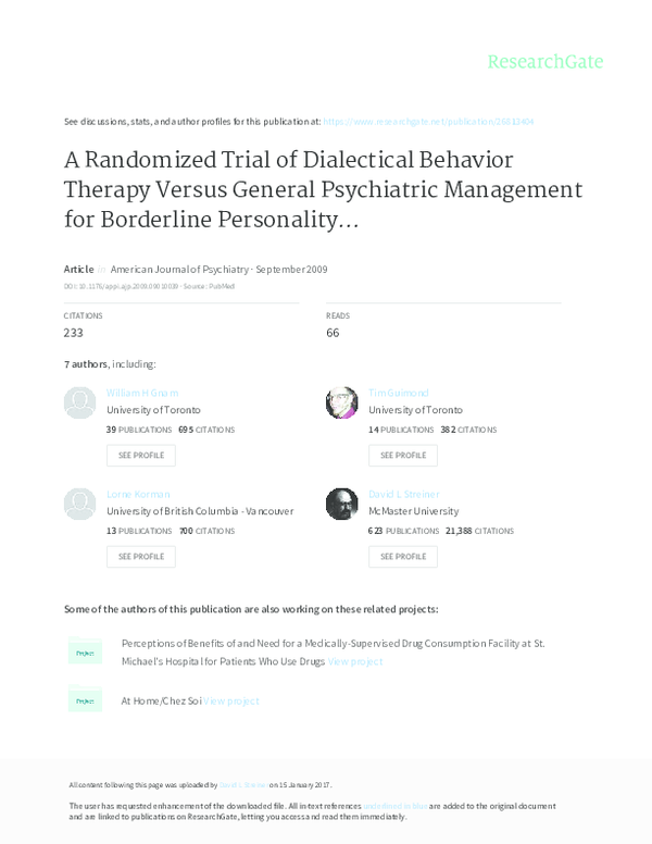 (PDF) STEPPS: A cognitive-behavioral systems-based group treatment for ...