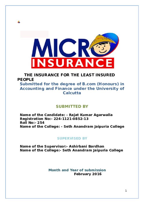 (DOC) MICRO INSURANCE PROJECT (1)
