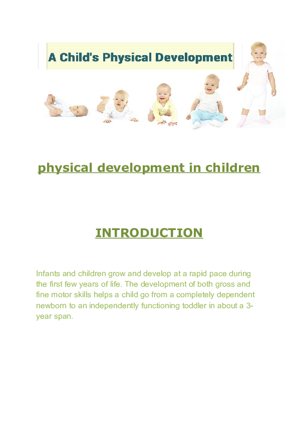 (DOC) physical development in children