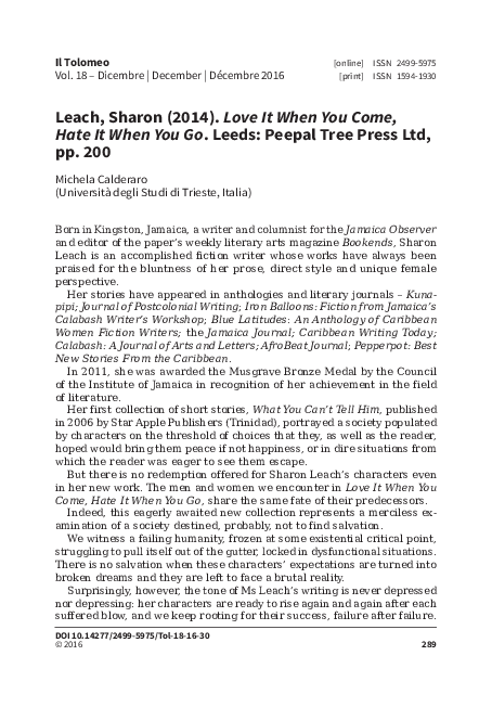 (PDF) Sharon Leach Love it When You Come