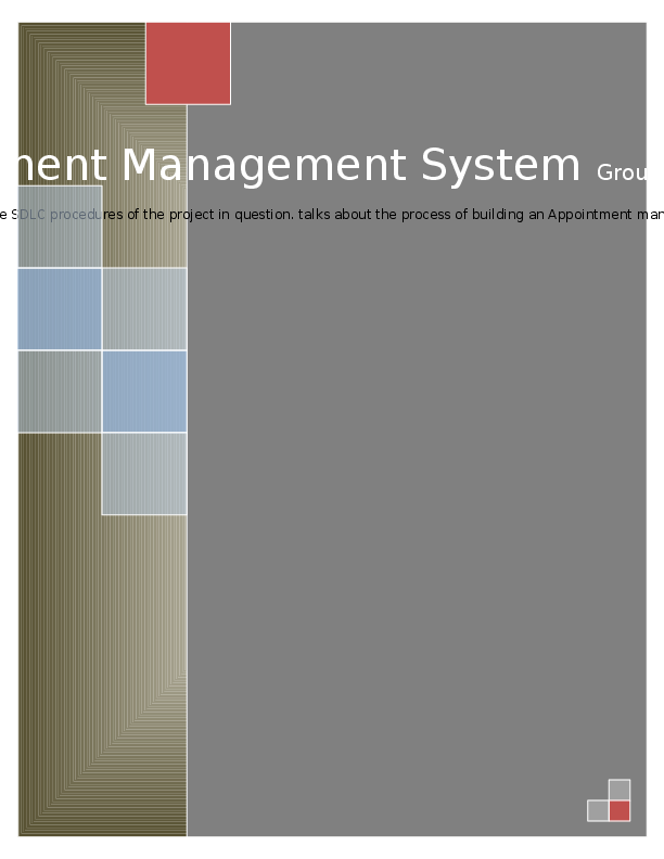 (DOC) PROJECT PLAN: Appointment Management System