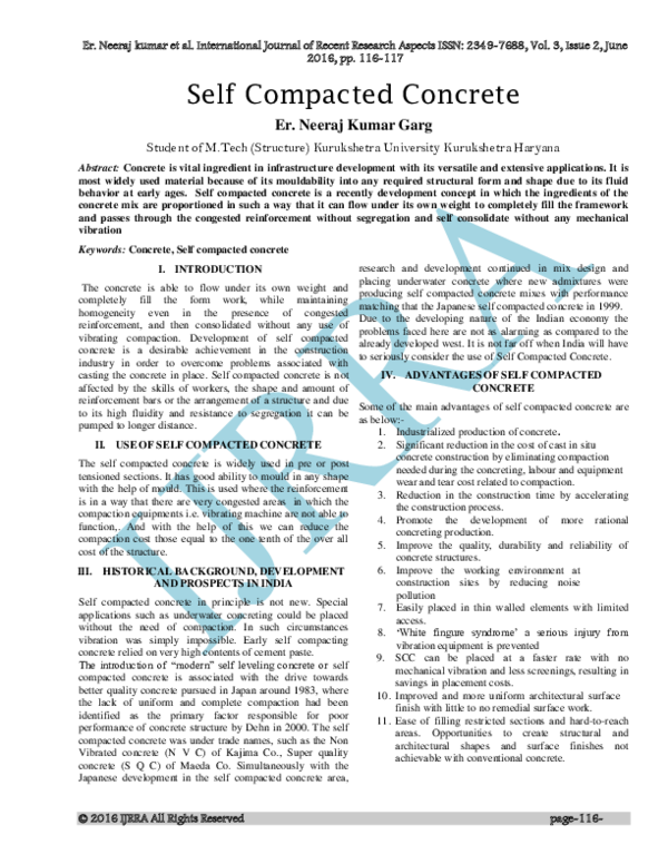 (PDF) Self-Compacting Concrete: Benefits and Use