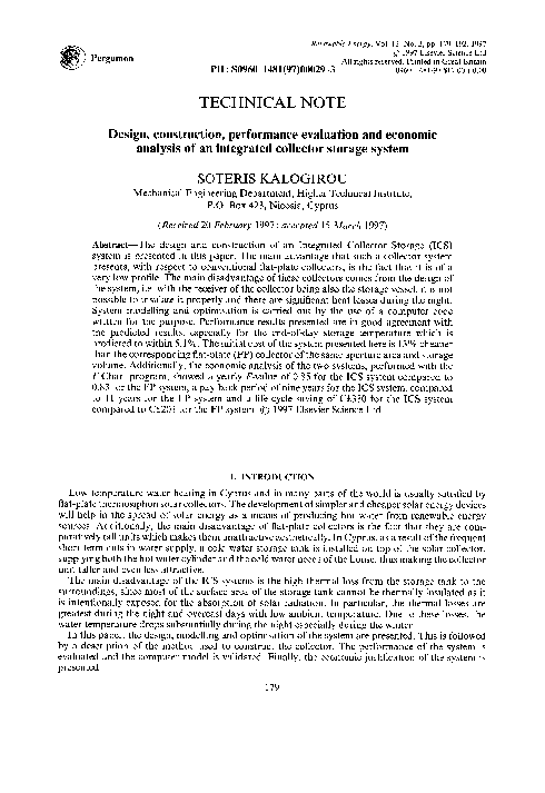 (PDF) Design, construction, performance evaluation and economic ...