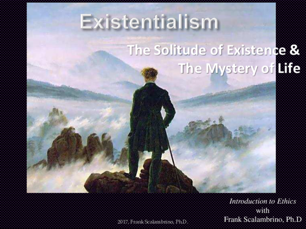 (PDF) Introduction to Ethics: Existentialism & Ethics Presentation