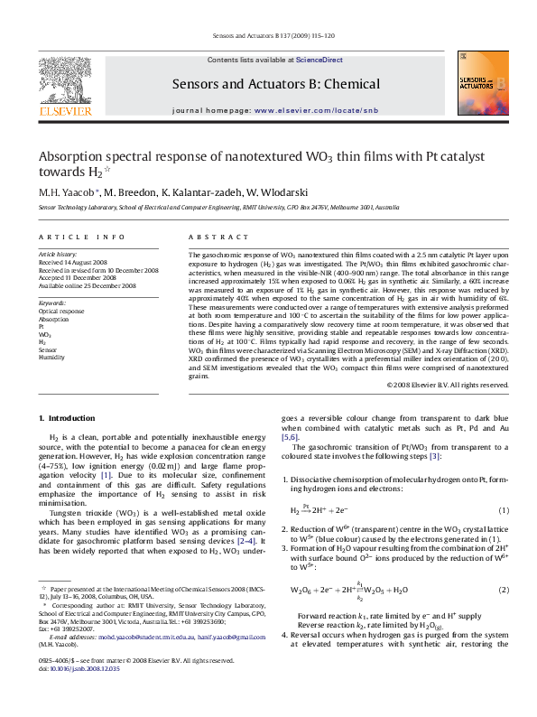 (PDF) Absorption spectral response of nanotextured WO3 thin films with ...