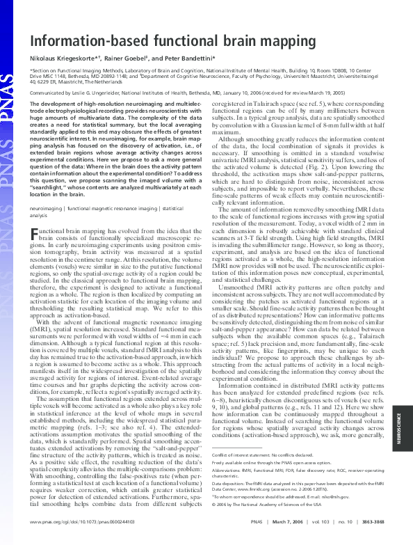 (PDF) Information-Based Functional Brain Mapping