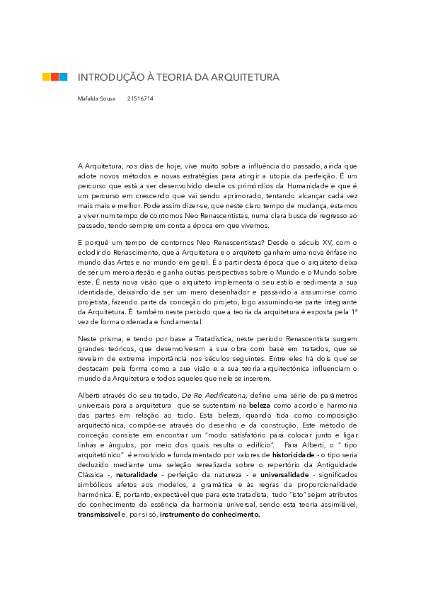 (PDF) INTRODUÇÃO À TEORIA DA ARQUITETURA