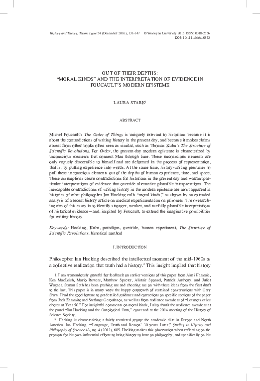 (PDF) Out of Their Depths: "Moral Kinds" and the Interpretation of ...