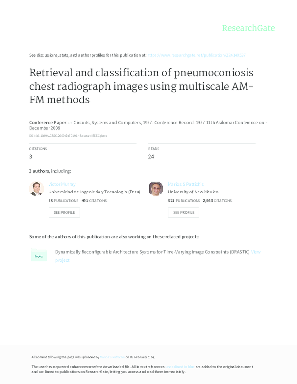 (PDF) Retrieval and classification of pneumoconiosis chest radiograph ...