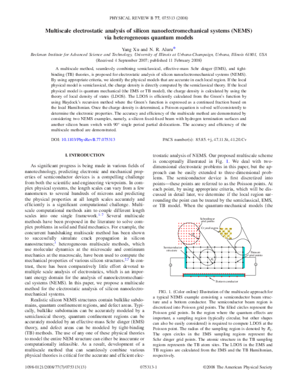 (PDF) Multiscale electrostatic analysis of silicon ...
