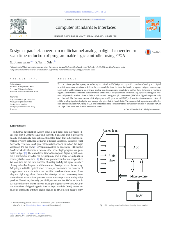 (PDF) Design of parallel conversion multichannel analog to digital converter for scan time ...