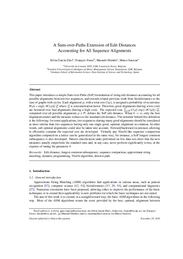 (PDF) A sum-over-paths extension of edit distances accounting for all ...
