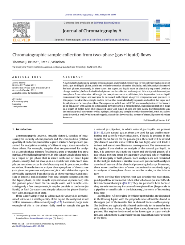 (PDF) Chromatographic sample collection from two-phase (gas+liquid) flows