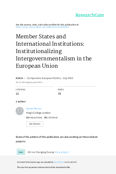 (PDF) The crisis of legitimacy of the EU from the perspective of ...