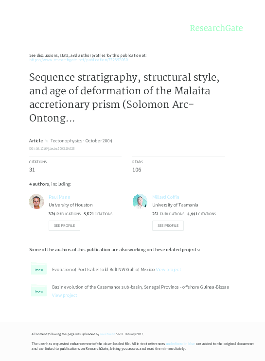 (PDF) Sequence stratigraphy, structural style, and age of deformation ...