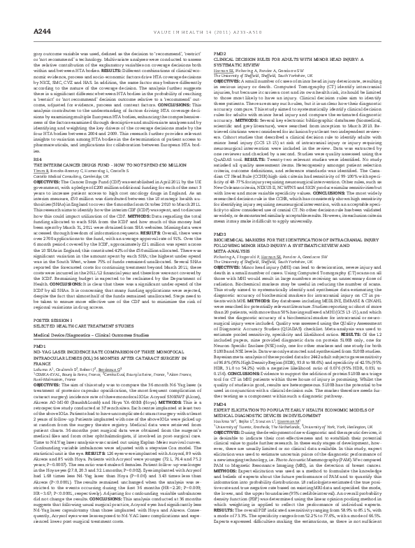 (PDF) PMD3 Biochemical Markers for the Identification of Intracranial ...