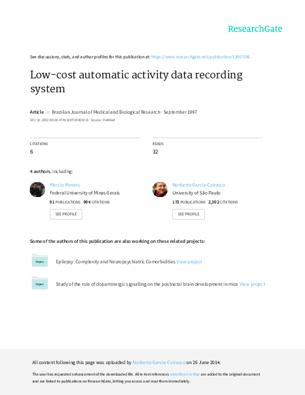 (PDF) Cost-effective System for Biological Activity Monitoring