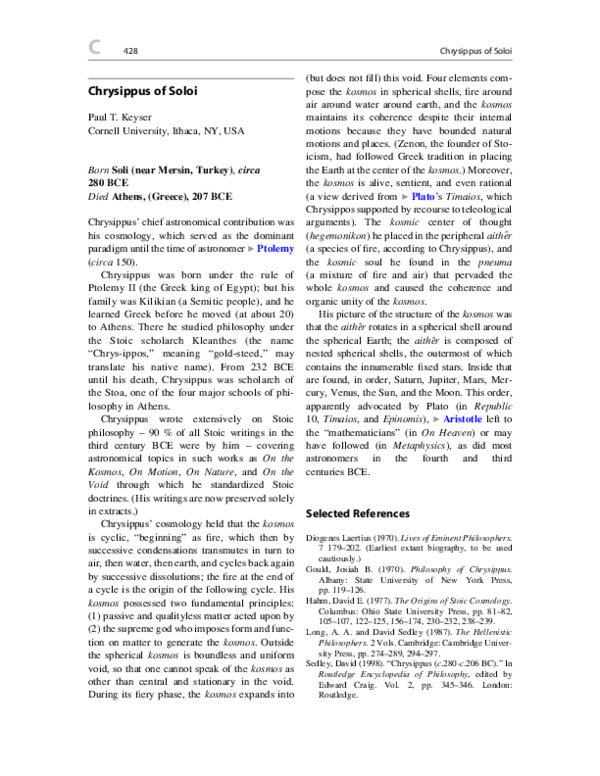 (PDF) Chrysippus of Soloi