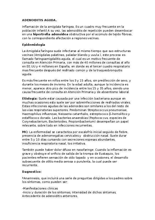 (DOC) ADENOIDITIS AGUDA