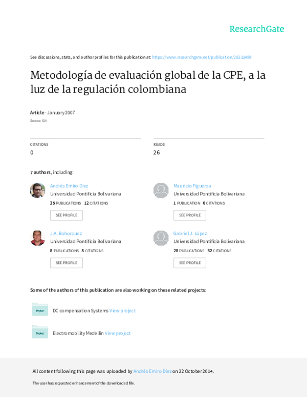 (PDF) Metodología de evaluación global de la CPE, a la luz de la ...