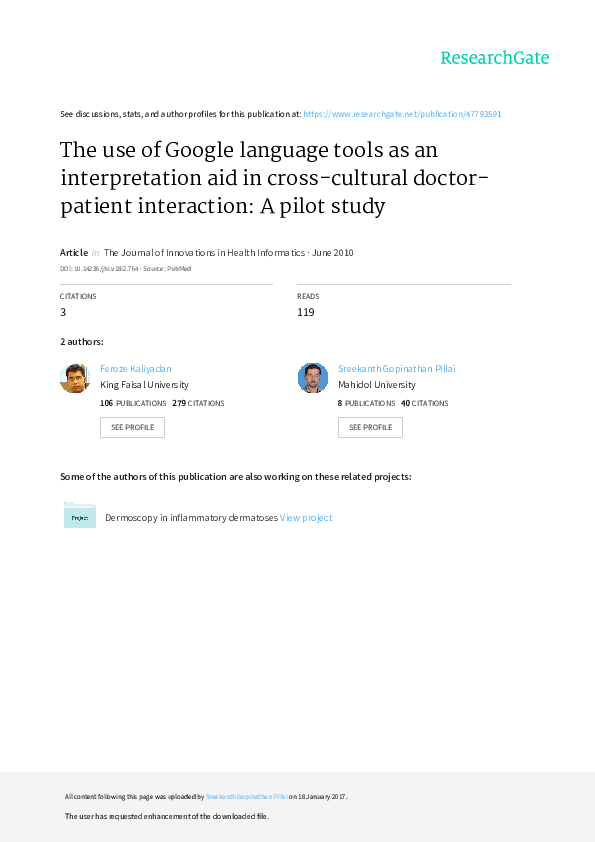 (PDF) The Use of Google Language Tools As An Interpretation Aid In ...