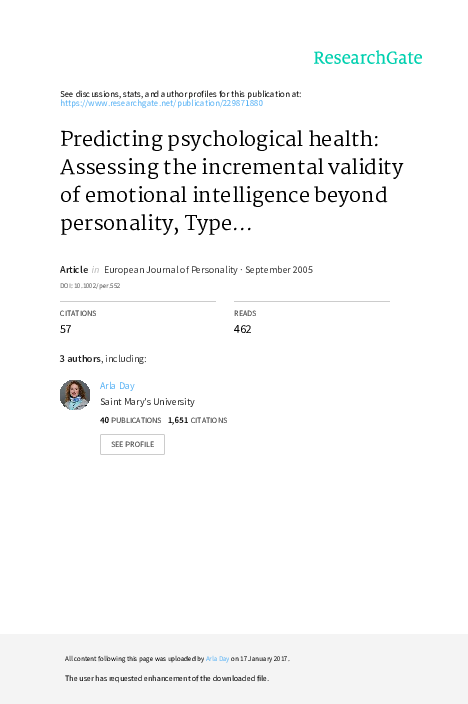 (PDF) Day, Therrien, Carroll Predicting psychological health