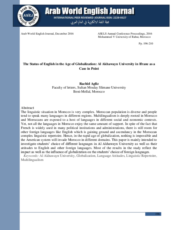 PDF The Status Of English In The Age Of Globalization Al Akhawayn pdf-the-status-of-english-in-the-age-of-globalization-al-akhawayn