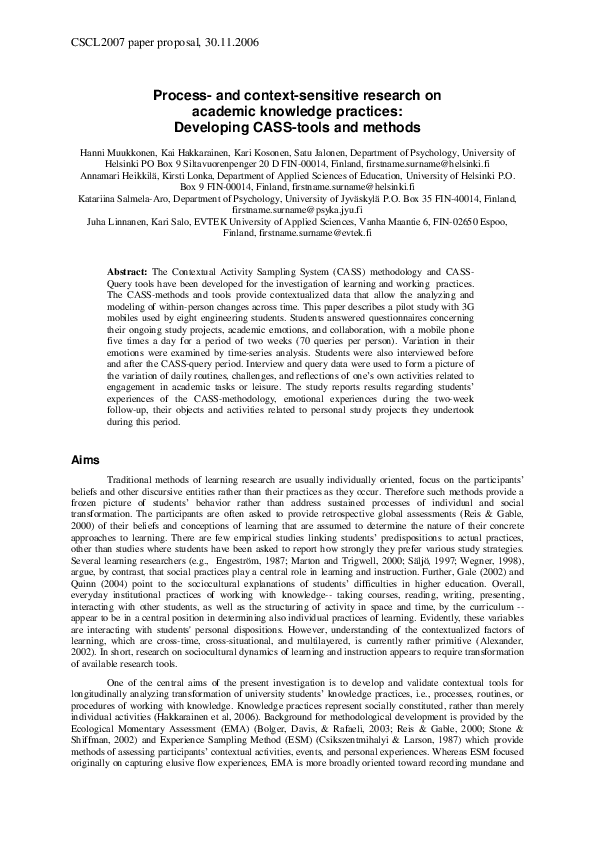 (PDF) Process-and Context-Sensitive Research on Academic Knowledge ...