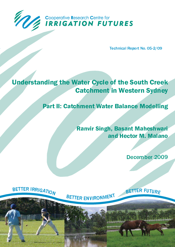 (PDF) Understanding the Water Cycle of South Creek catchment in Western ...