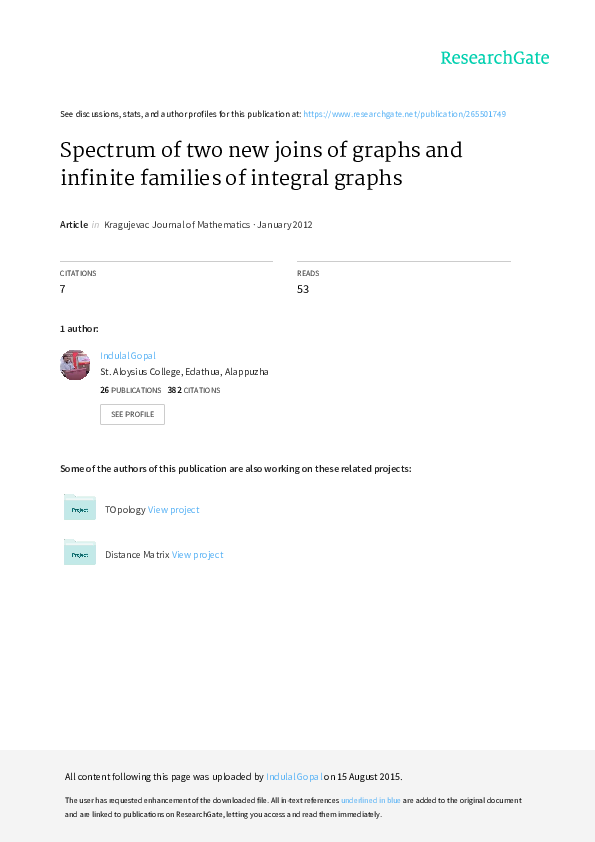 spectrum of complete bipartite graph