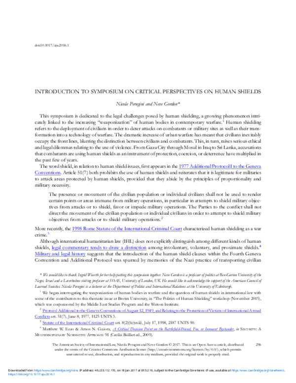 (PDF) Introduction to AJIL Unbound Symposium on Critical Perspectives ...