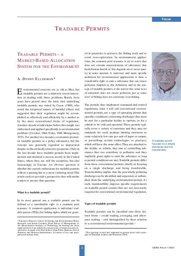 (PDF) Tradable Permits