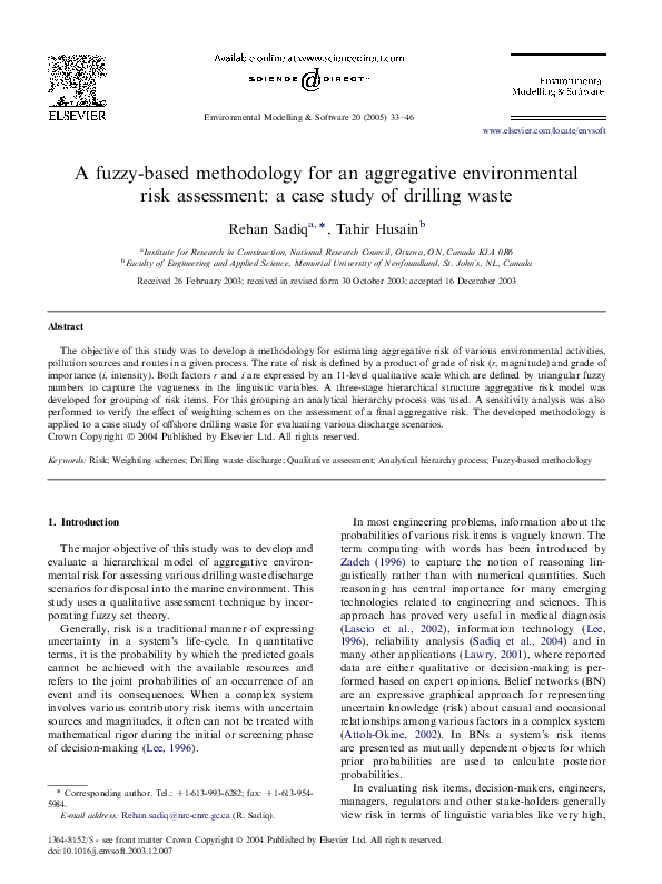 (PDF) A Fuzzy-Based Methodology for An Aggregative Environmental Risk ...
