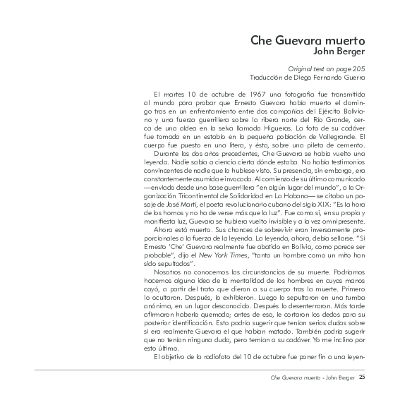 (PDF) Che Guevara muerto