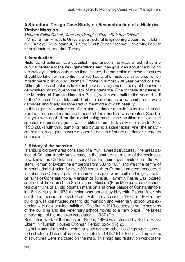 (PDF) A Structural Design Case Study on Reconstruction of a Historical ...