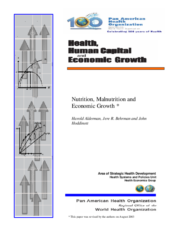 (PDF) 8. Nutrition, Malnutrition and Economic Growth
