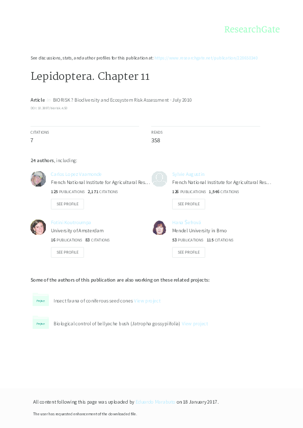 (PDF) Lepidoptera. Chapter 11