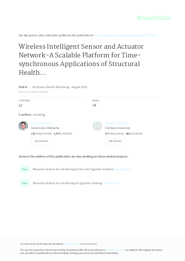 (PDF) Wireless Intelligent Sensor and Actuator Network (WISAN): a Scalable Ultra-Low-Power ...