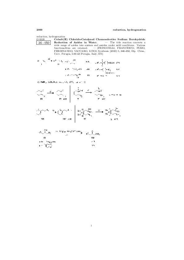 (PDF) ChemInform Abstract: Cobalt (II) Chloride-Catalyzed ... (PDF) ChemInform Abstract: Cobalt (II) Chloride-Catalyzed ...