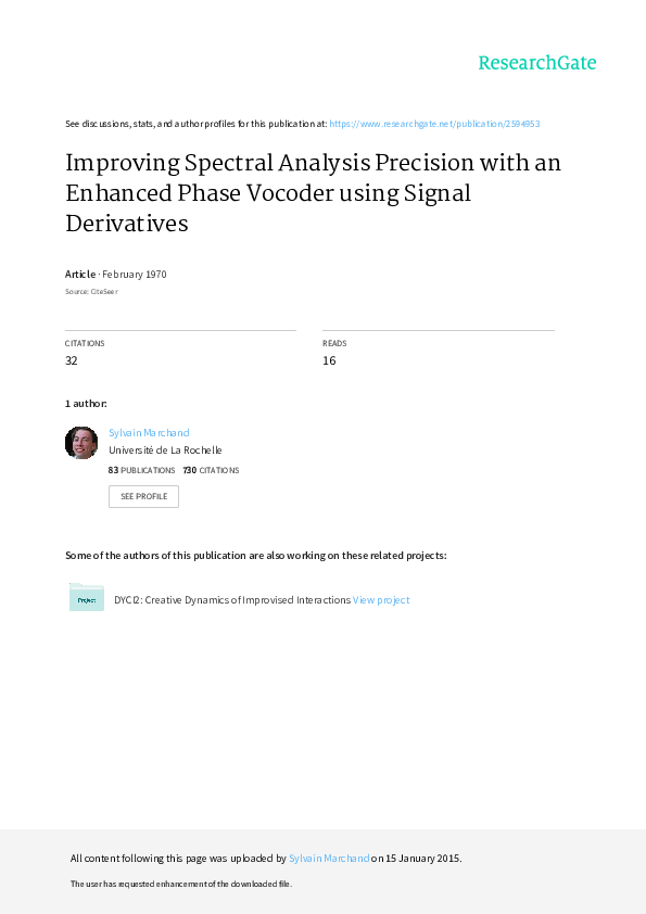 (PDF) Improving Spectral Analysis Precision with an Enhanced Phase ...