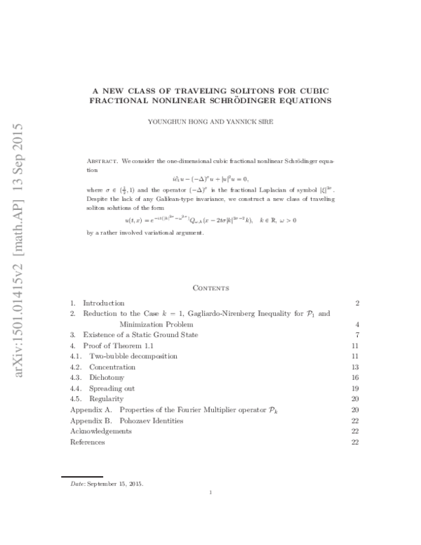 (PDF) A new class of Traveling Solitons for cubic Fractional Nonlinear ...