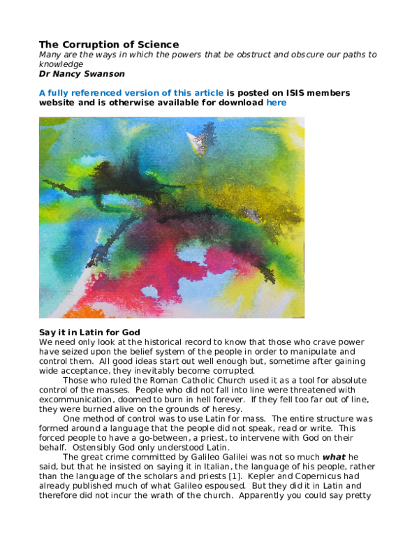 (PDF) The Corruption of Science